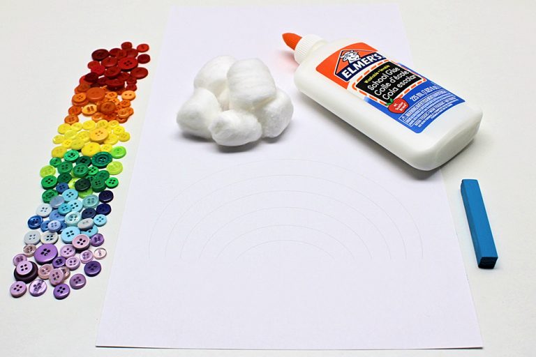 Button Rainbow (with Free Printable!) - The Craft-at-Home Family