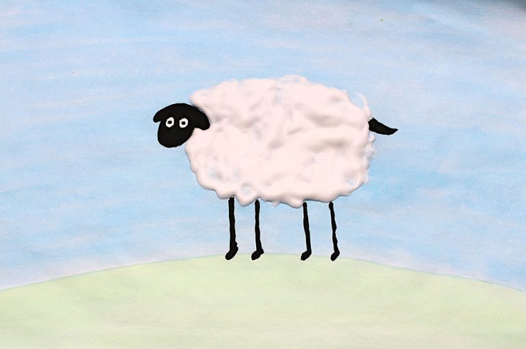 Puffy Paint Lamb - The Craft-at-Home Family