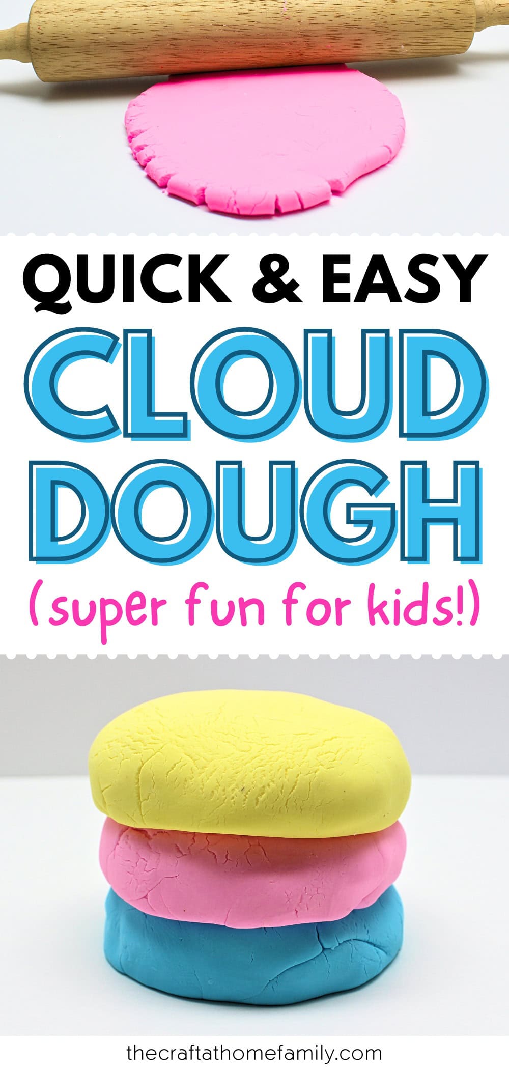 Cloud Dough Recipe (2 Ingredients!) - The Craft-at-Home Family