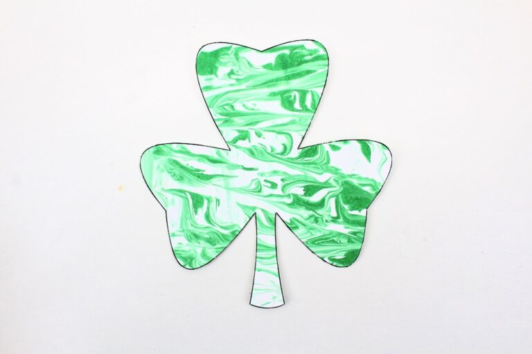 Marbled Shaving Cream Shamrocks - The Craft-at-Home Family