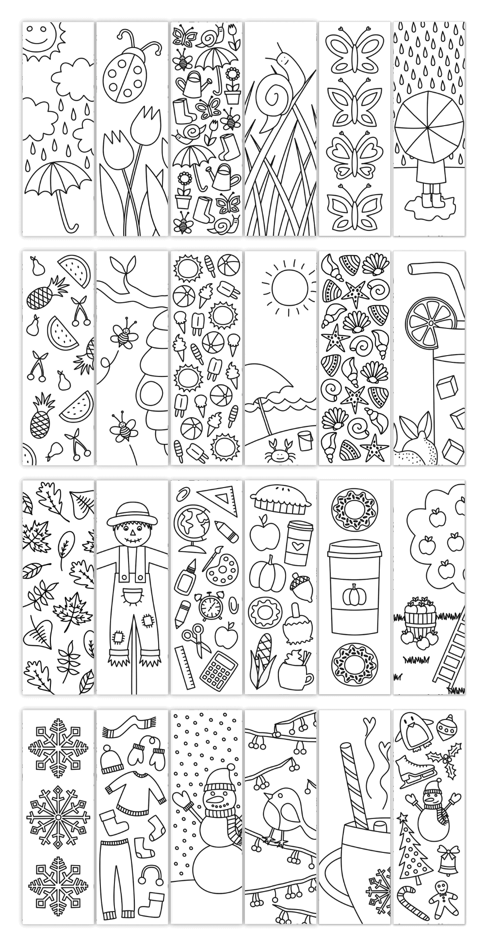 8 Cute FREE Printable Bookmarks to Color (for Kids & Adults!) - The ...
