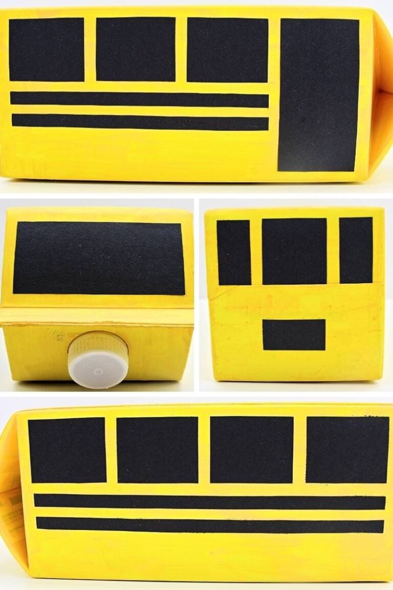 Milk Carton School Bus Craft (with Free Template!) - The Craft-at-Home ...