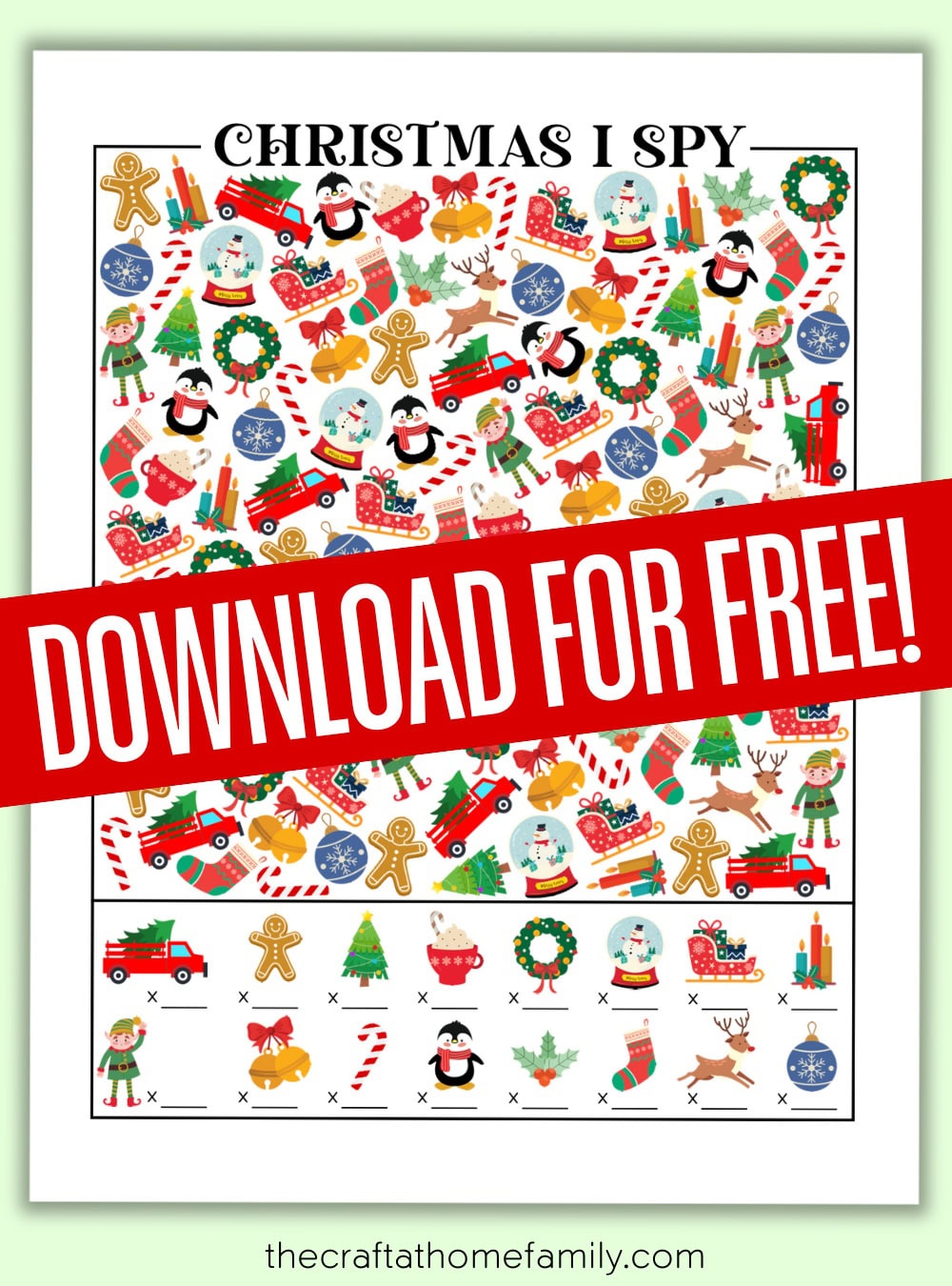 Free Christmas I Spy (+ Answer Key!) - The Craft-at-Home Family