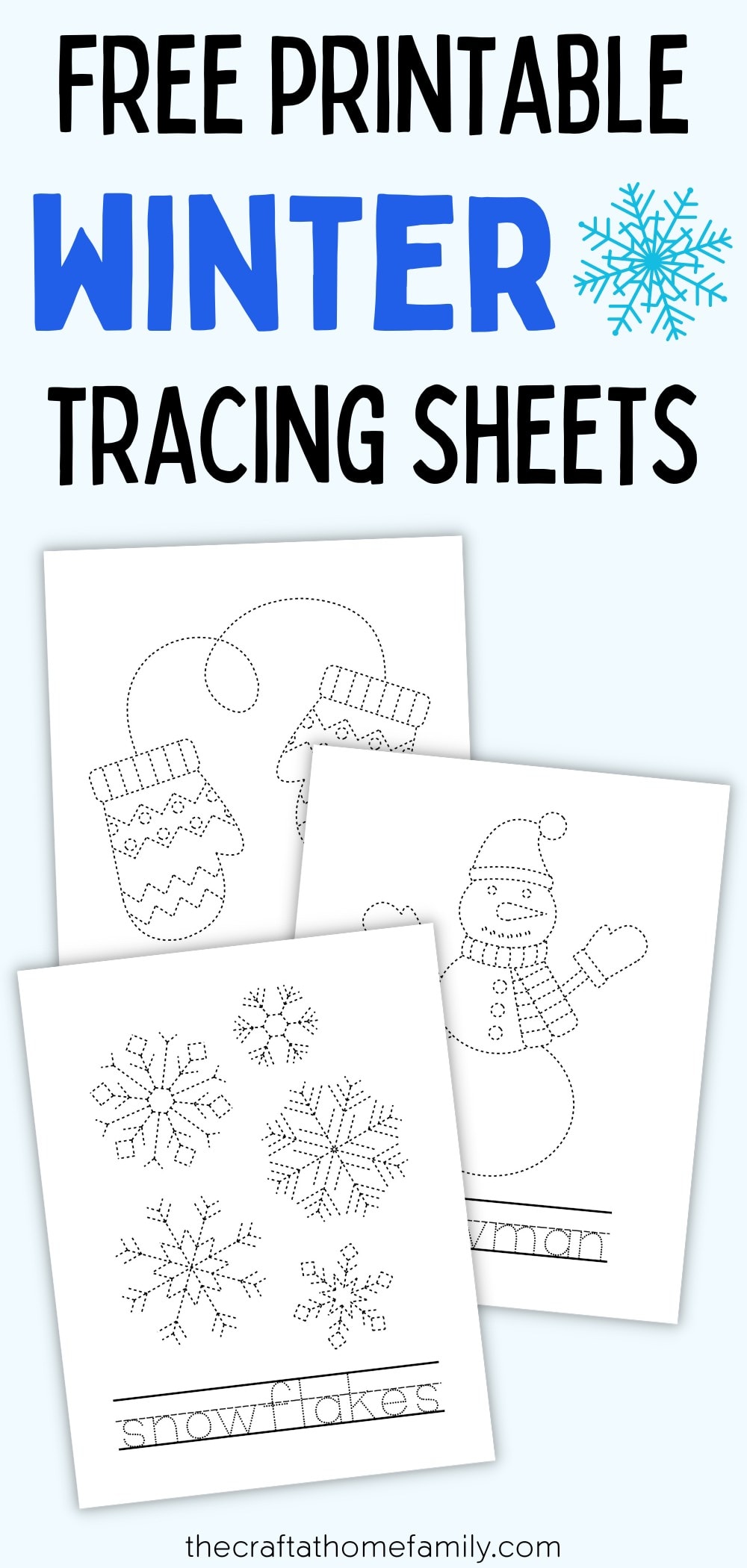Free Printable Winter Tracing Worksheets For Preschoolers The Craft Free Printable Winter Tracing Worksheets For Preschoolers The Craft
