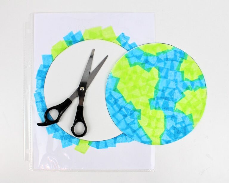 Earth Day Suncatcher Craft for Kids - The Craft-at-Home Family