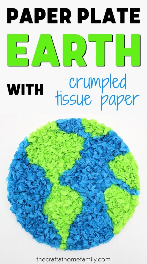 Paper Plate Earth Craft With Crumpled Tissue Paper The Craft at Home