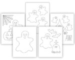 Free Printable Halloween Ghost Coloring Pages - The Craft-at-Home Family