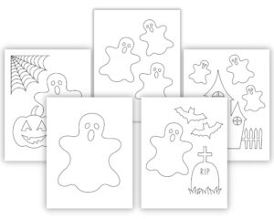 Free Printable Halloween Ghost Coloring Pages - The Craft-at-Home Family