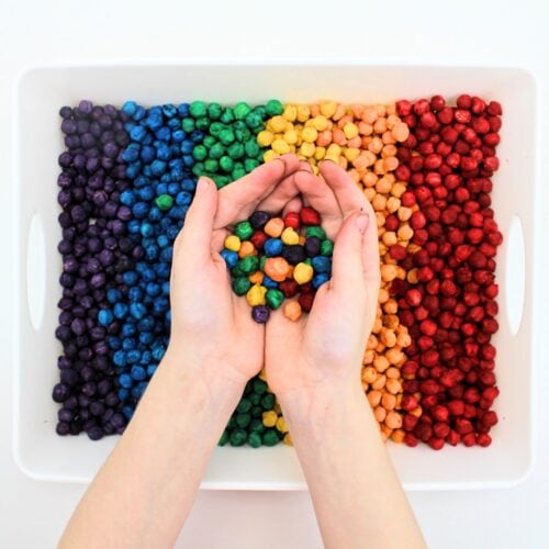 Taste-Safe Rainbow Chickpeas: How to Dye Chickpeas with Food Coloring ...