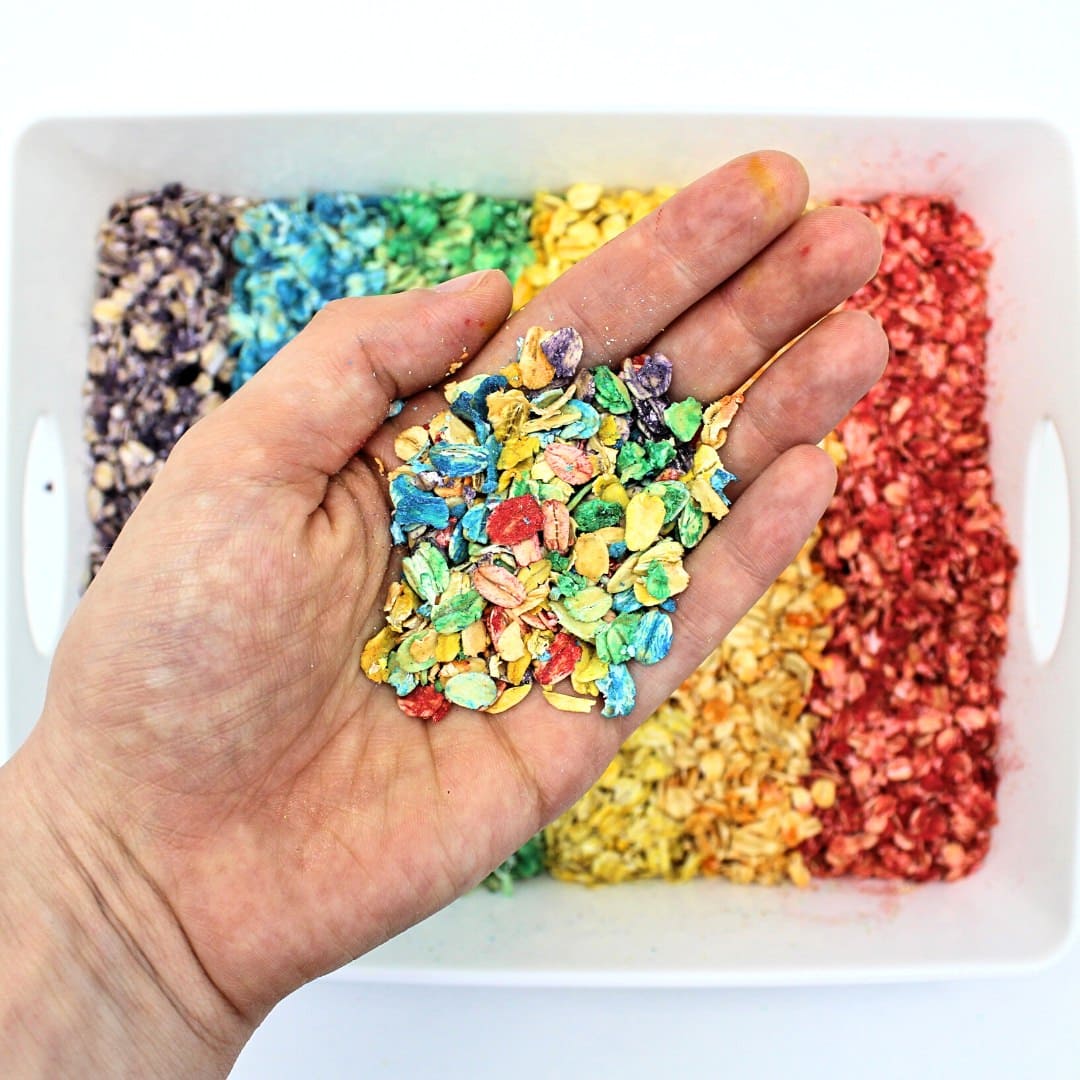Taste-Safe Rainbow Oats: How to Dye Oats for Sensory Play - The Craft ...