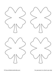 Free Shamrock & Four-Leaf Clover Templates (+ 11 Easy Crafts!) - The ...