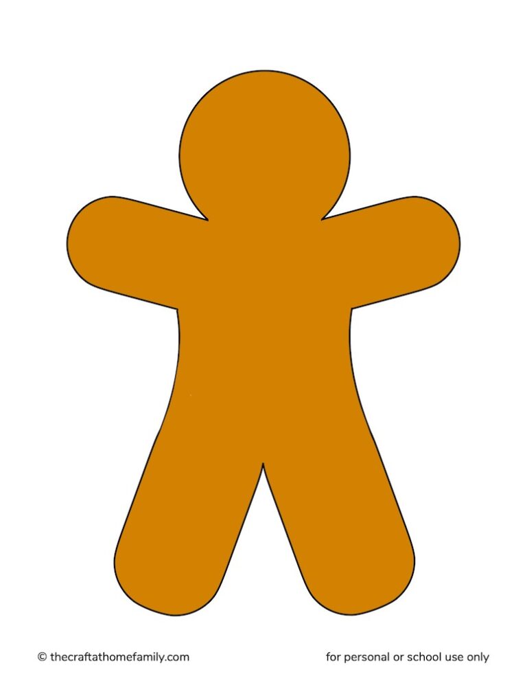 Free Gingerbread Man & Woman Templates (3 Sizes!) - The Craft-at-Home ...