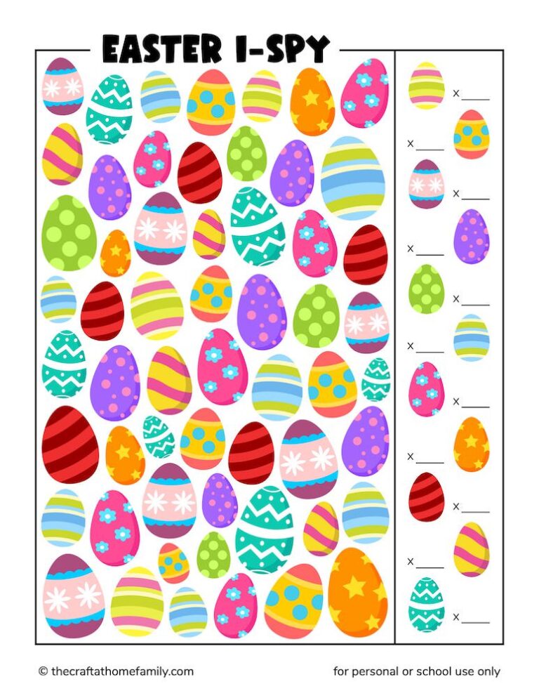 3 FREE Printable Easter I Spy Activity Sheets (+ Answer Key!) - The ...