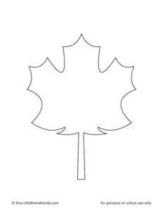 Free Printable Autumn Leaf Templates (Small + Large) - The Craft-at ...