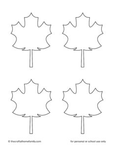 Free Printable Autumn Leaf Templates (Small + Large) - The Craft-at ...