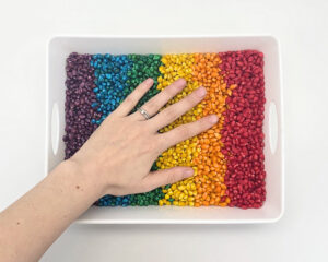 Rainbow Dyed Corn Kernels: How to Dye Corn for Sensory Play - The Craft ...