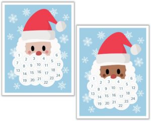 Free Santa's Beard Countdown Template - The Craft-at-Home Family