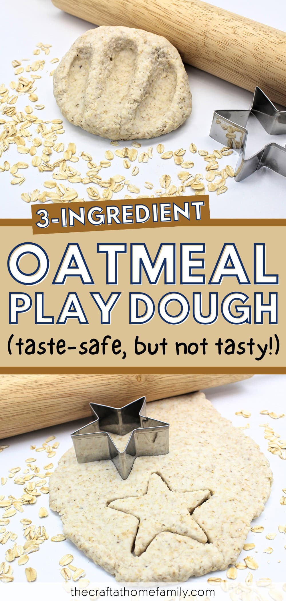 Edible Oatmeal Play Dough (3 Ingredients!) - The Craft-at-Home Family