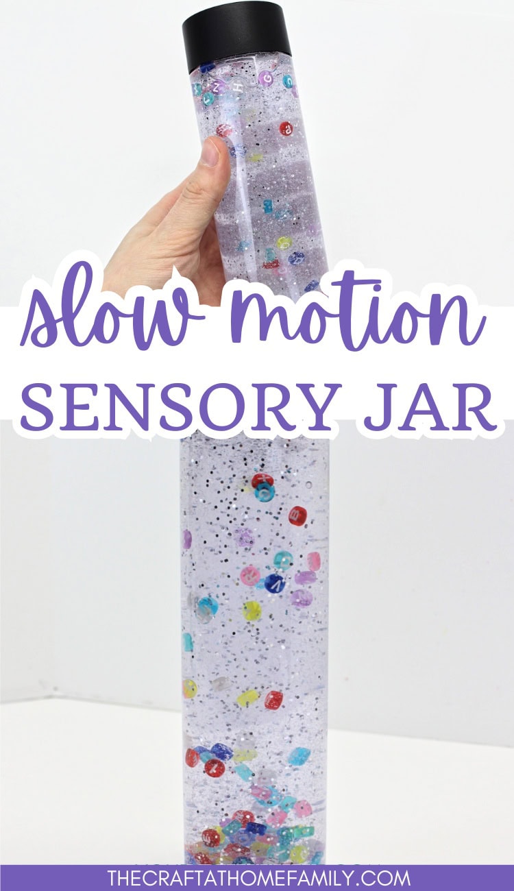 Slow Falling Bead Sensory Bottle - The Craft-at-Home Family