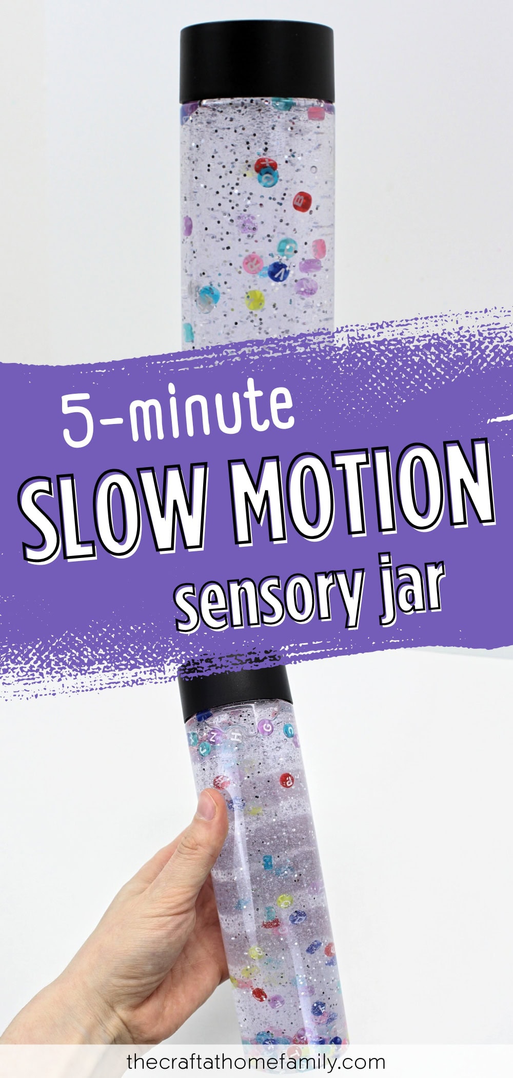 Slow Falling Bead Sensory Bottle - The Craft-at-Home Family
