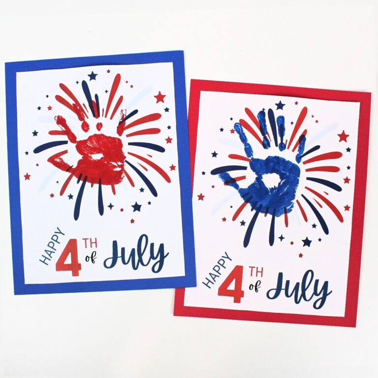 Free 4th of July Handprint Art Template - The Craft-at-Home Family
