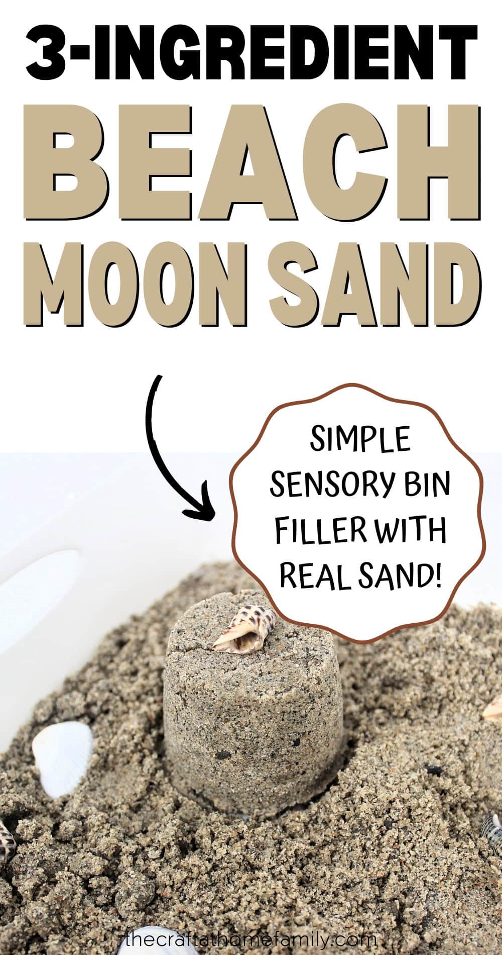 Beach Moon Sand (with Real Sand!) - The Craft-at-Home Family