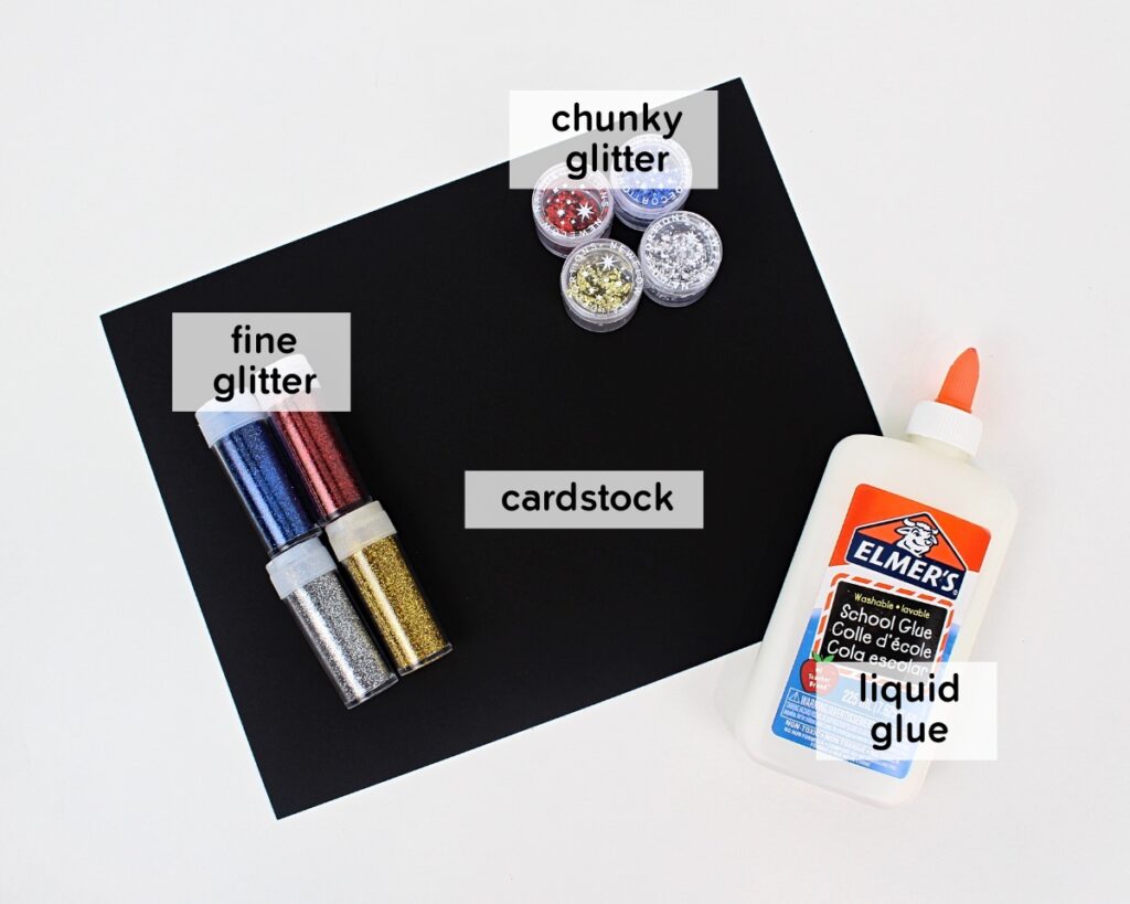 Easy Glitter Fireworks Craft - The Craft-at-Home Family