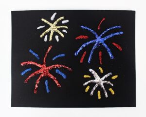 Easy Glitter Fireworks Craft - The Craft-at-Home Family
