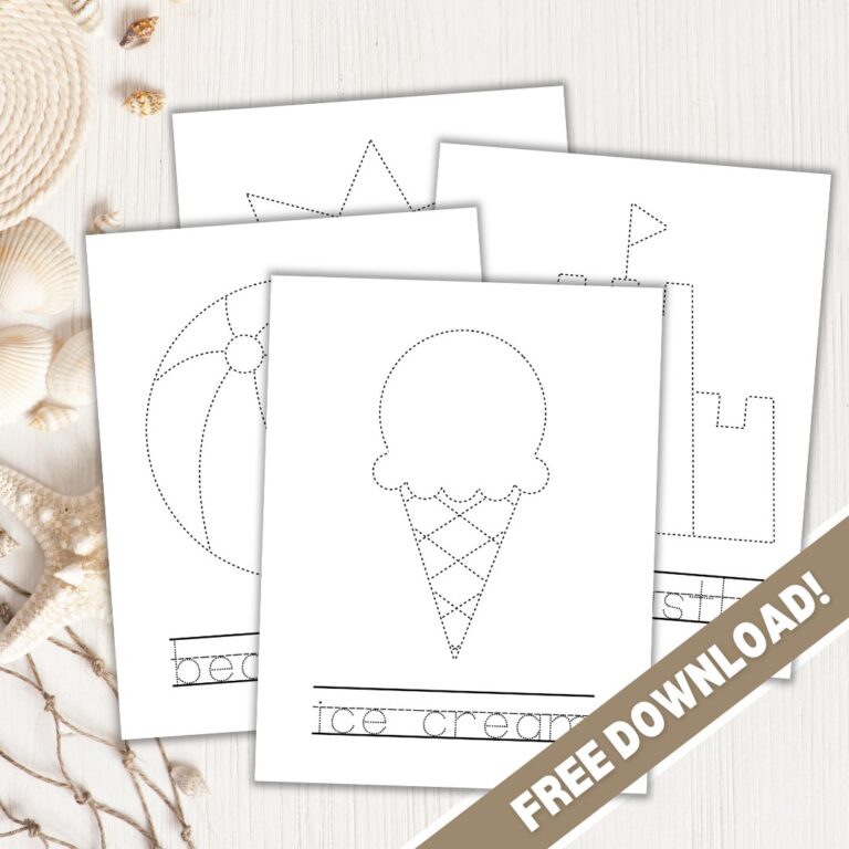 Free Back-to-School Tracing Worksheets - The Craft-at-Home Family