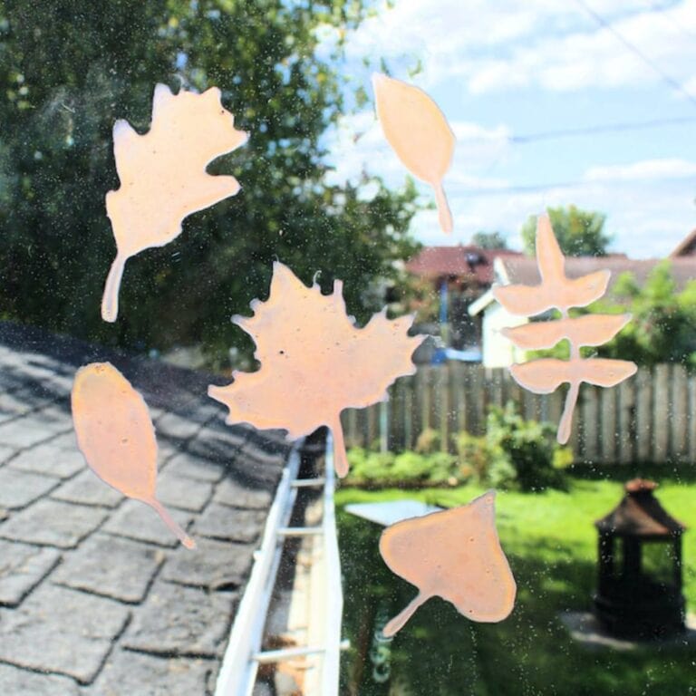 Glue & Chalk Pastel Fall Leaves (with Free Template!) - The Craft-at ...