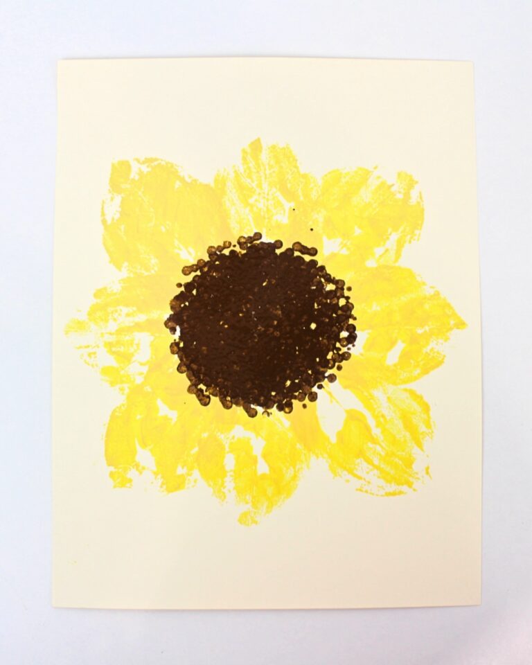 Bundled Q-Tip & Leaf Print Sunflower - The Craft-at-Home Family