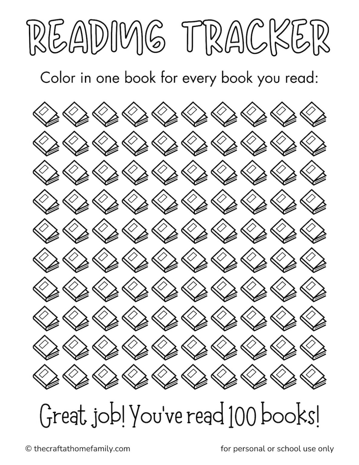 Free Printable Reading Trackers - The Craft-at-Home Family