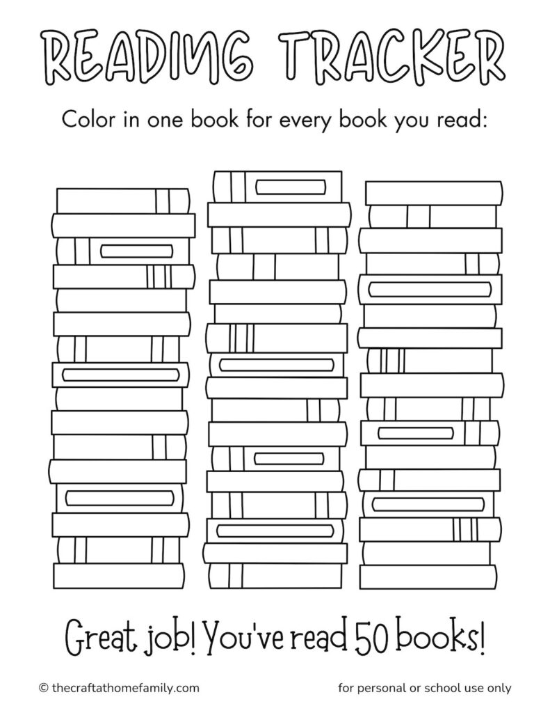 Free Printable Reading Trackers - The Craft-at-Home Family