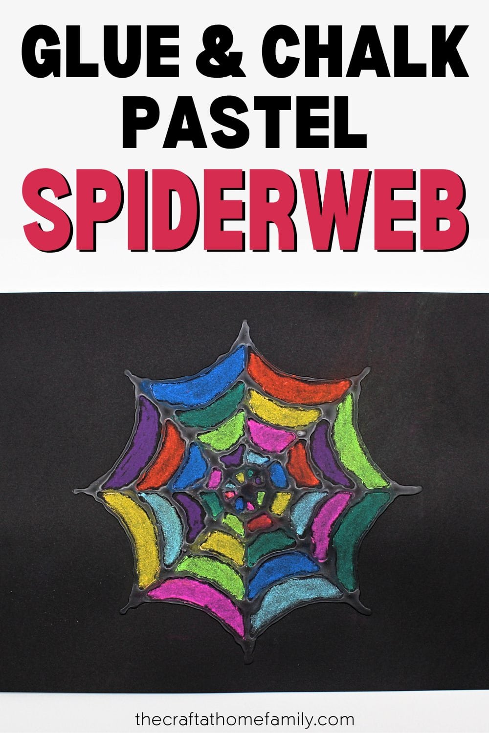 Glue & Chalk Pastel Spiderweb (with Free Template!) - The Craft-at-Home ...