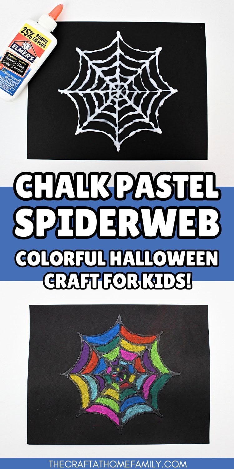 Glue & Chalk Pastel Spiderweb (with Free Template!) - The Craft-at-Home ...