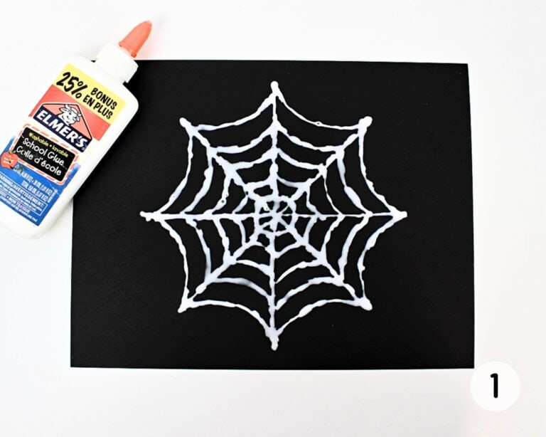 Glue & Chalk Pastel Spiderweb (with Free Template!) - The Craft-at-Home ...