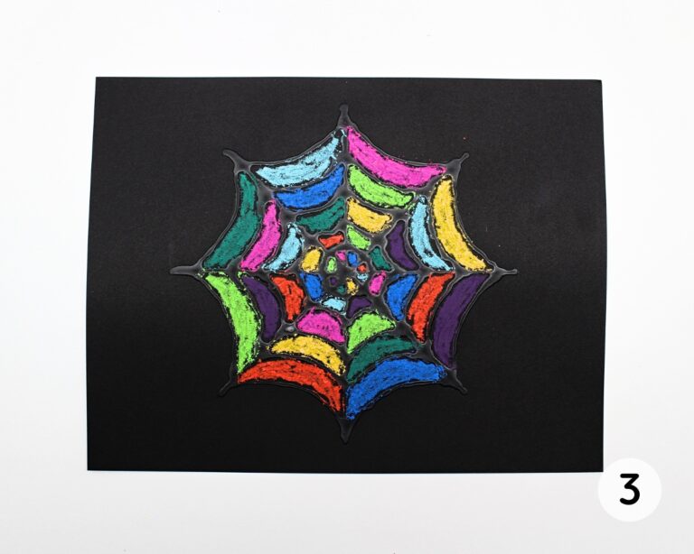 Glue & Chalk Pastel Spiderweb (with Free Template!) - The Craft-at-Home ...