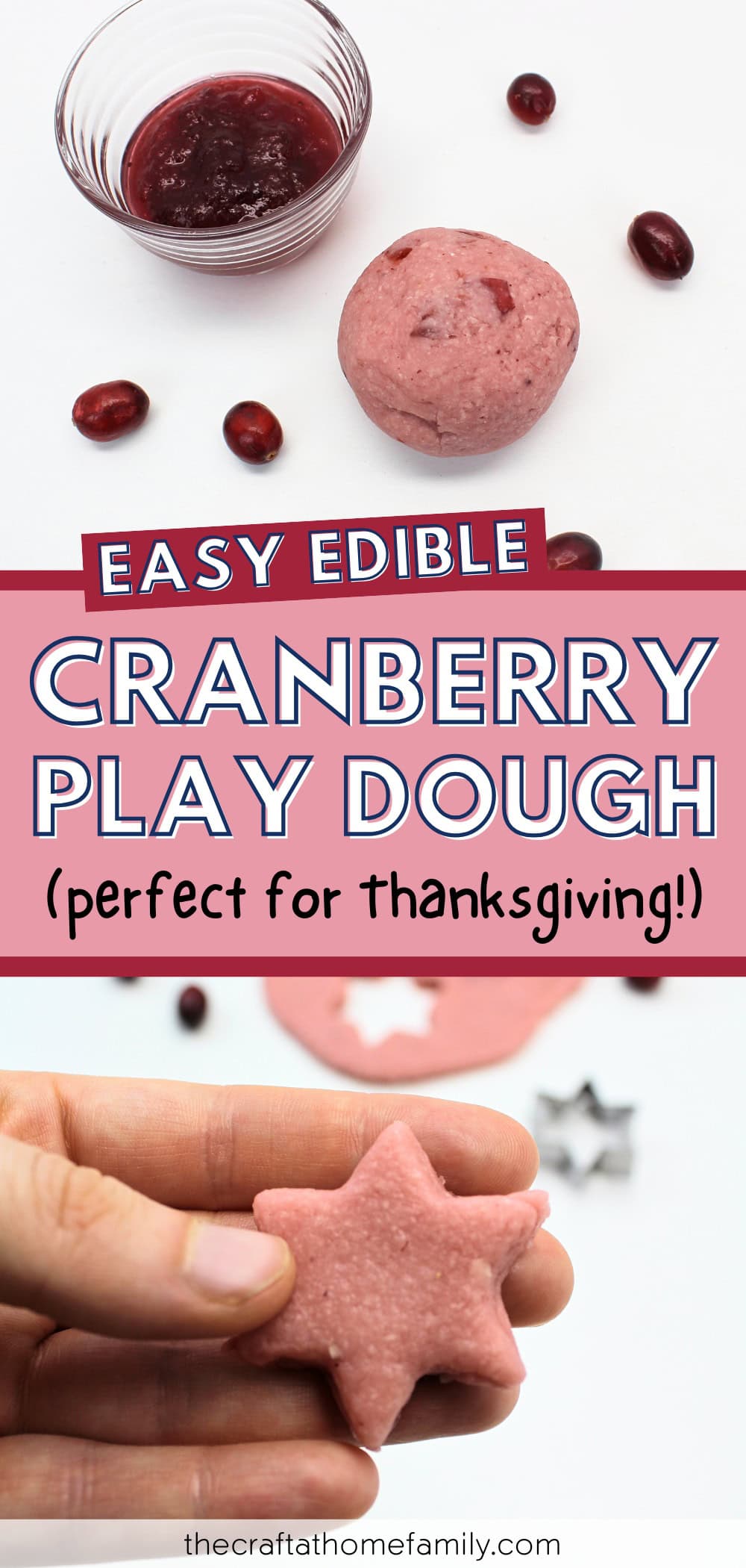 Edible Cranberry Play Dough - The Craft-at-Home Family