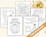 Free New Year's Coloring Pages - The Craft-at-Home Family