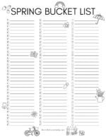 Free Printable Spring Bucket List (100+ Ideas!) - The Craft-at-Home Family