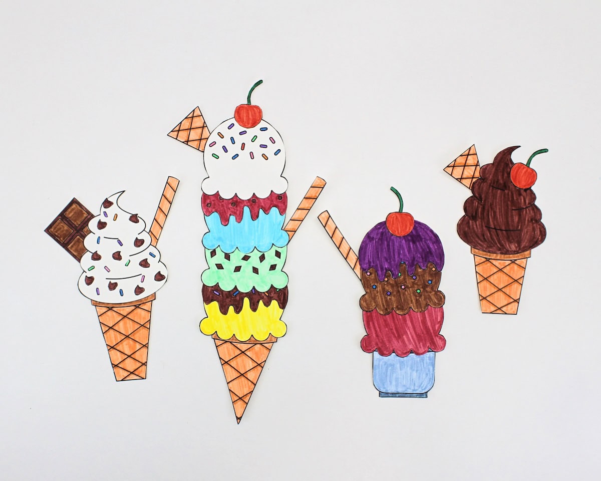 Free "Build an Ice Cream Cone" Printable - The Craft-at-Home Family