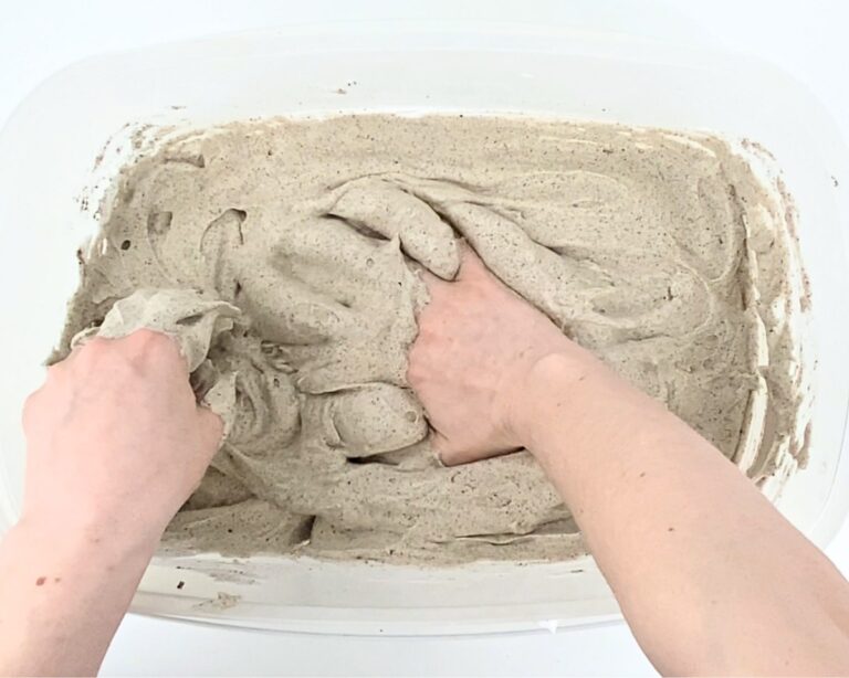 Sand Foam Sensory Play - The Craft-at-Home Family