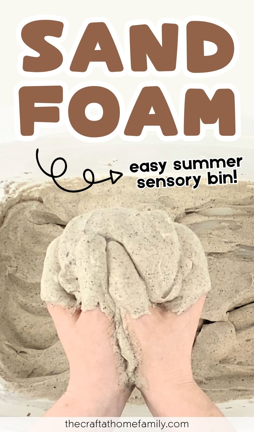 Sand Foam Sensory Play - The Craft-at-Home Family