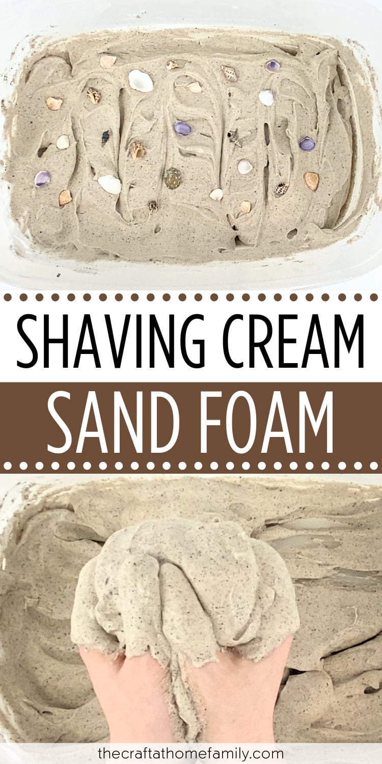 Sand Foam Sensory Play - The Craft-at-Home Family