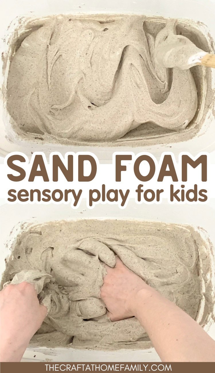Sand Foam Sensory Play - The Craft-at-Home Family