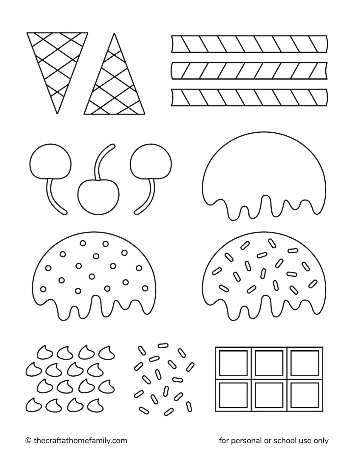Free "Build an Ice Cream Cone" Printable - The Craft-at-Home Family