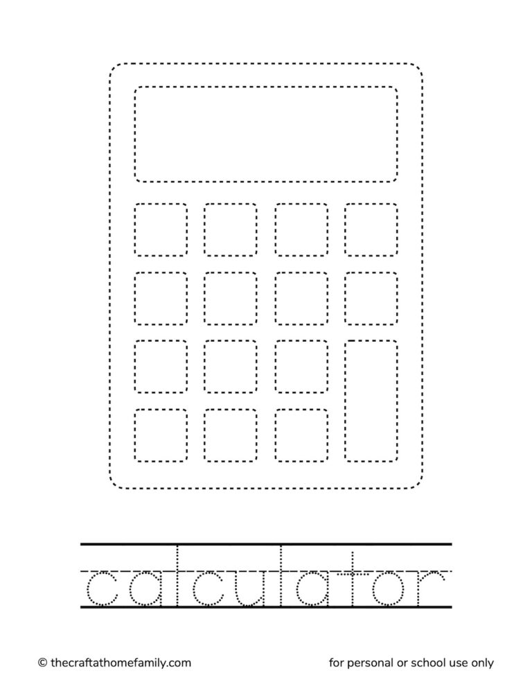Free Back-to-School Tracing Worksheets - The Craft-at-Home Family