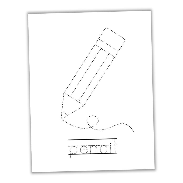 Free Back-to-School Tracing Worksheets - The Craft-at-Home Family
