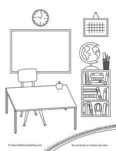 Free Back-to-School Coloring Pages - The Craft-at-Home Family