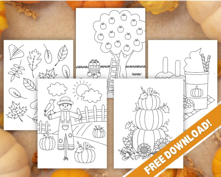 Free Fall Coloring Pages - The Craft-at-Home Family